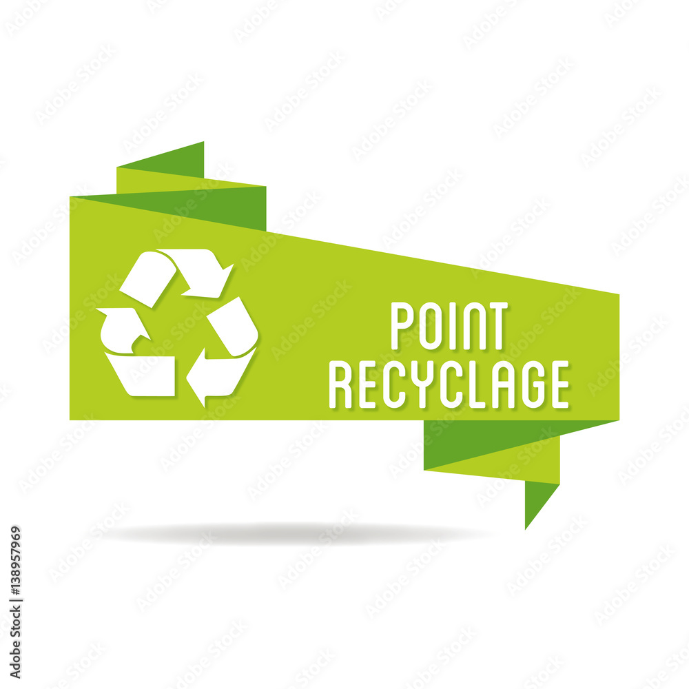 Logo point recyclage. Stock Vector | Adobe Stock