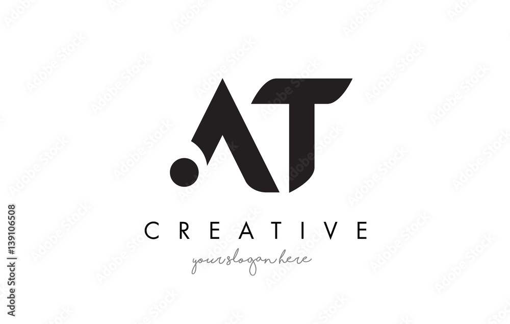 At Letter Logo Letter T Logo Minimalist Black Letter T Logo Design