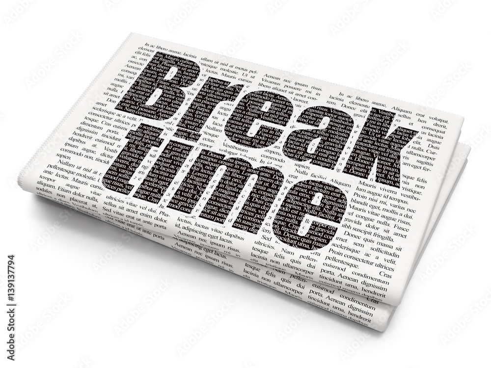 Stock-Illustration „Timeline concept: Break Time on Newspaper ...