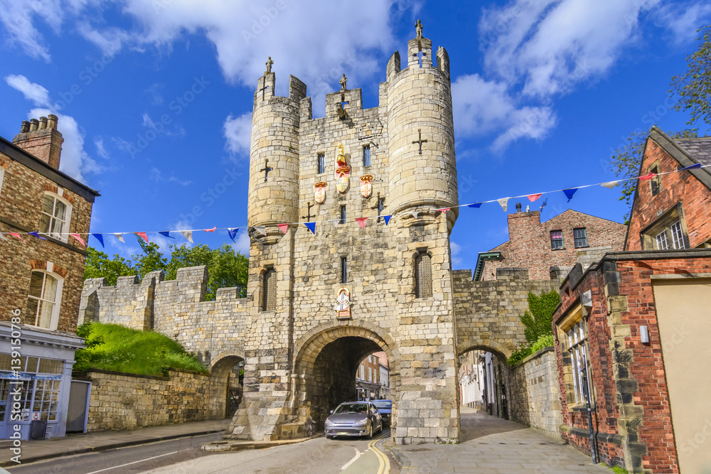 Micklegate - old medieval gate of York,UK Stock Photo | Adobe Stock