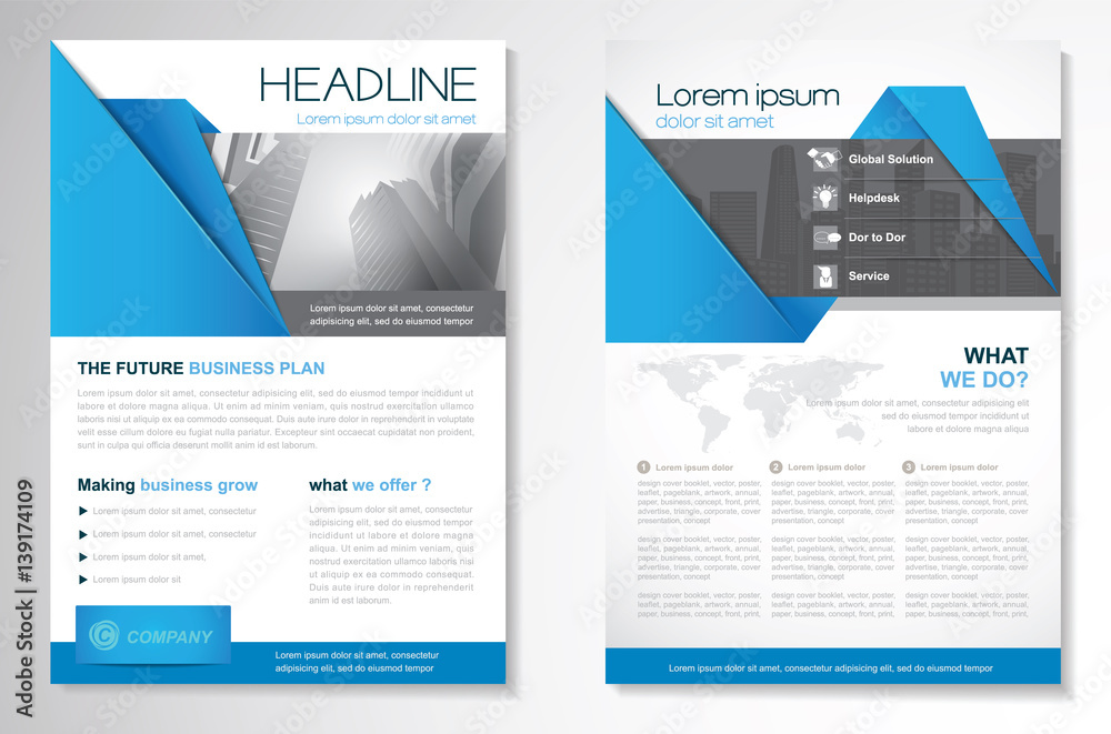 Vector Brochure Flyer design Layout template, size A4, Cover annual ...