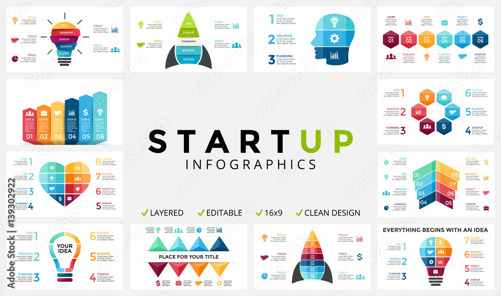 Vector arrows infographic, cycle diagram, progress graph, presentation ...