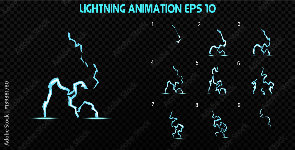 Vector explode. Explode effect animation with smoke. Cartoon explosion ...