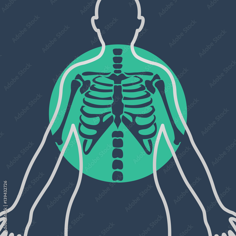 chest x-ray vector logo icon design Stock Vector | Adobe Stock