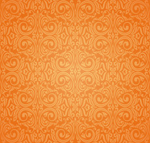Damask Pattern Wallpaper Orange Free Stock Photo - Public Domain Pictures