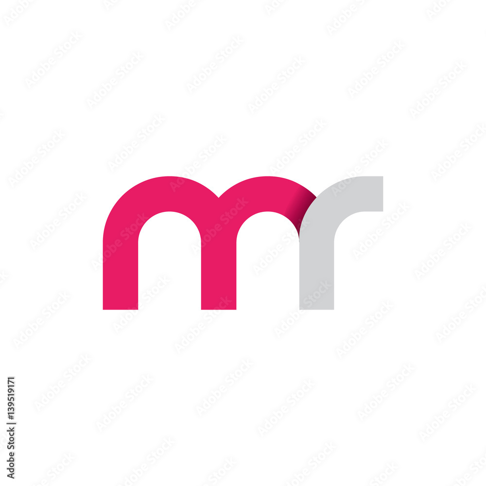 Vetor Initial Letter MR Rounded Lowercase Logo do Stock | Adobe Stock