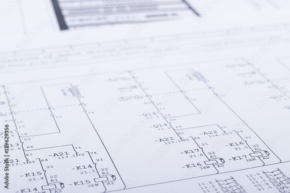 Electrical Schematics Stock Photo | Adobe Stock