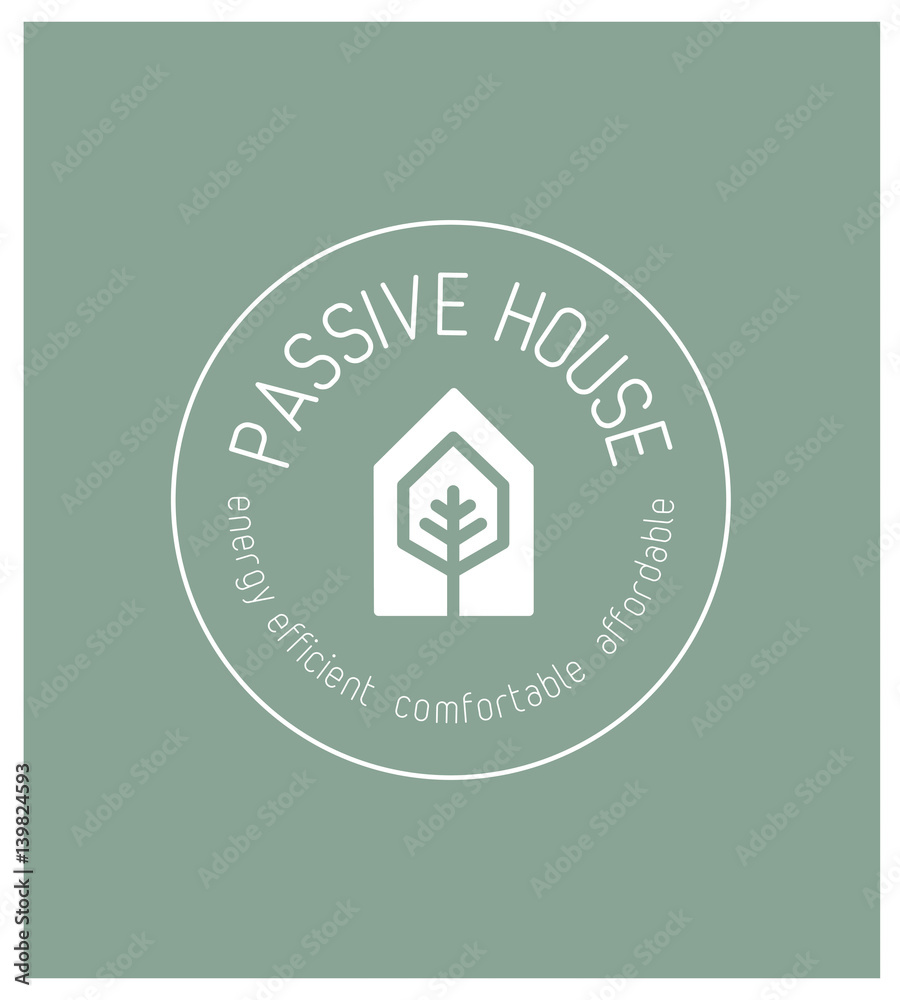 logo, picto, identité, marque, icône, écologie, maison passive, habitat ...
