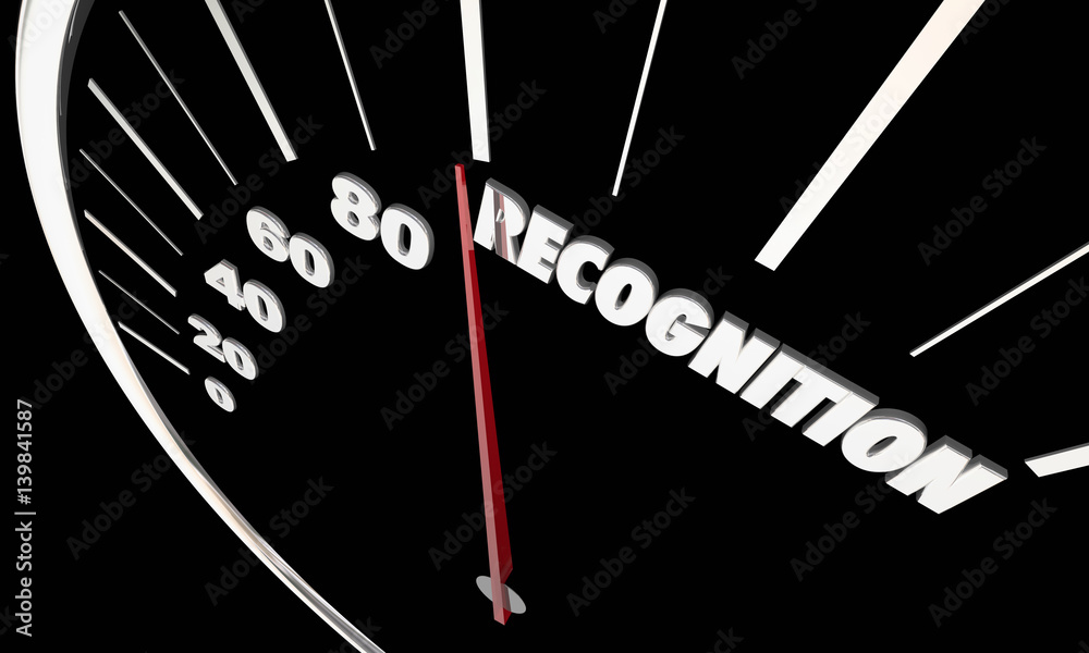 Recognition Appreciation Recognized Speedometer 3d Illustration Stock ...