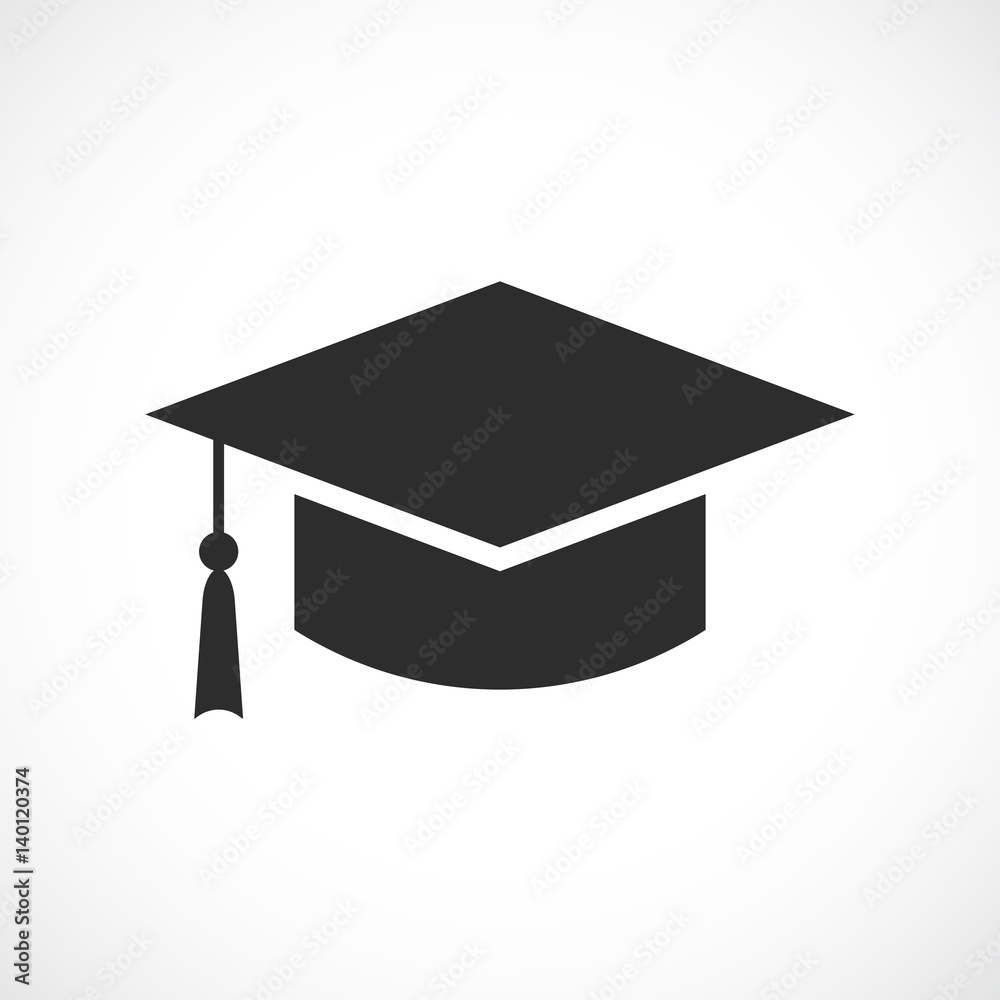 Graduation academic hat icon Stock Vector | Adobe Stock