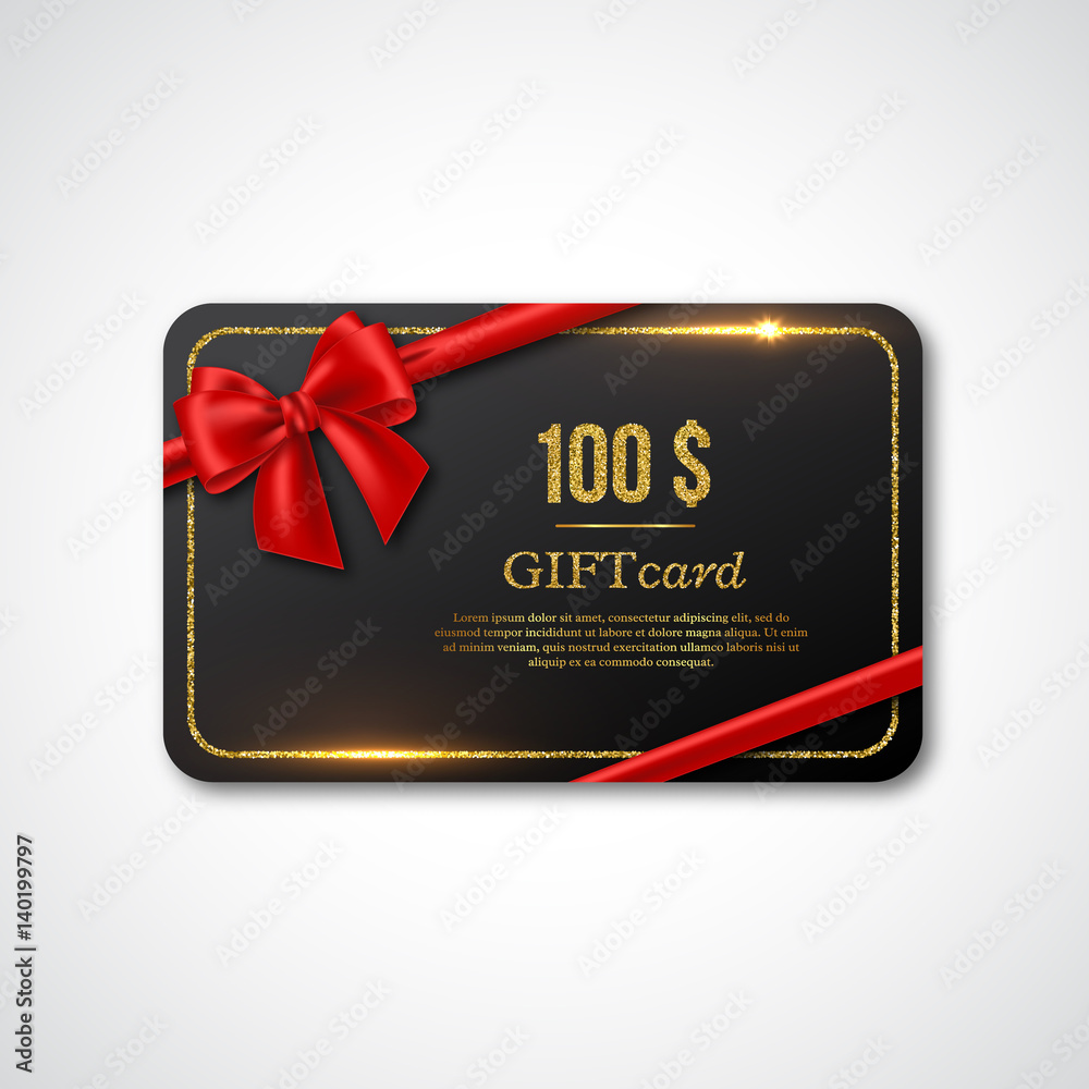 Vector de Stock Gift card design. | Adobe Stock