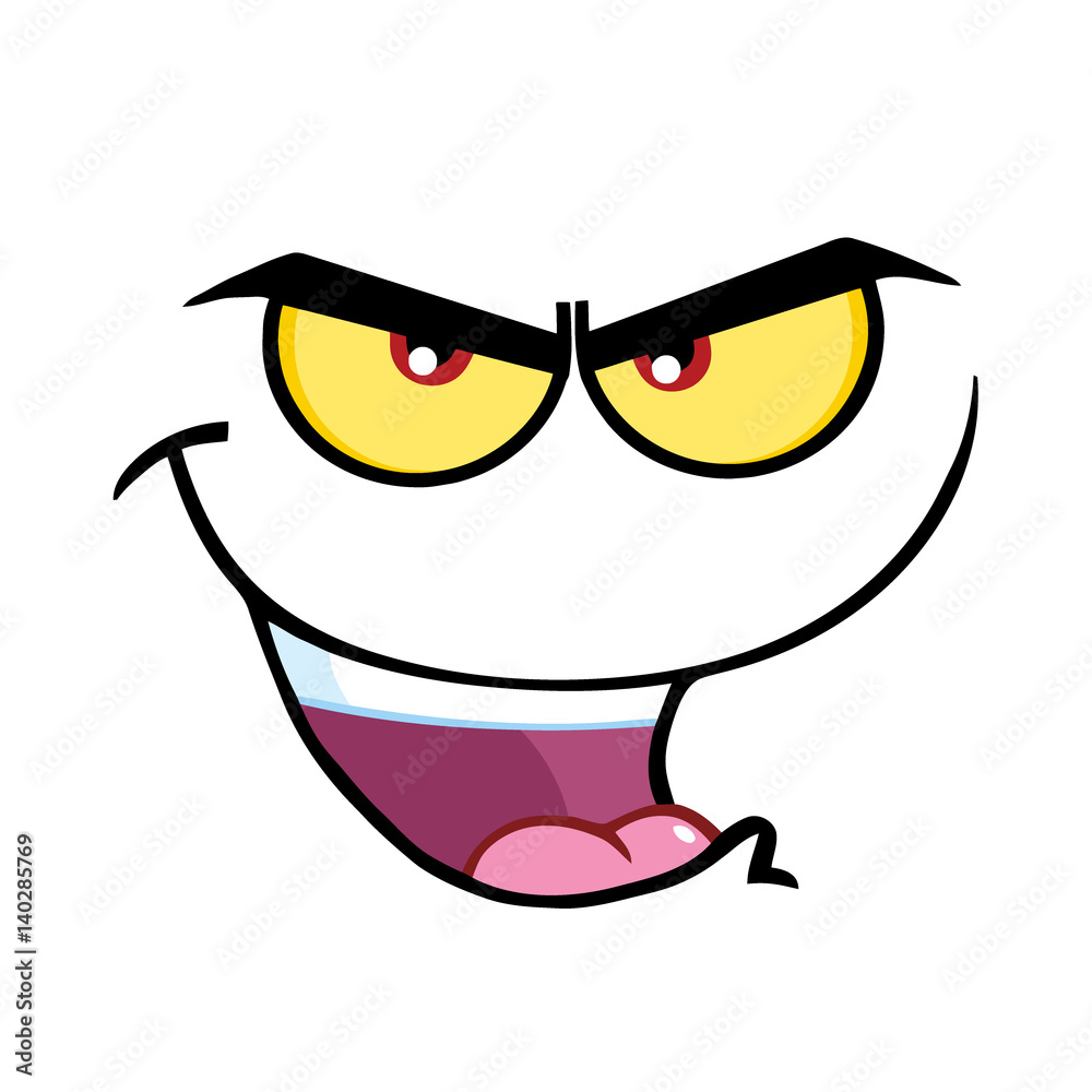 Evil Funny Cartoon Face