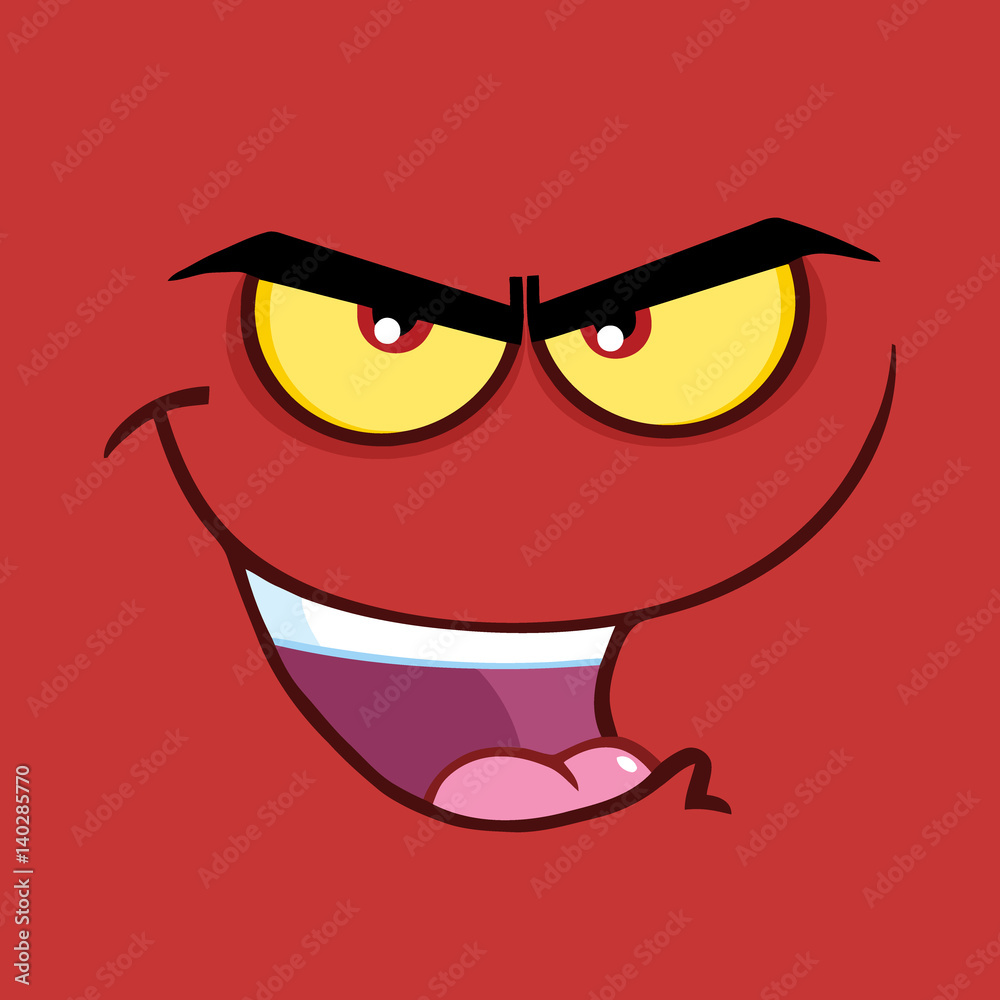 Evil Funny Cartoon Face
