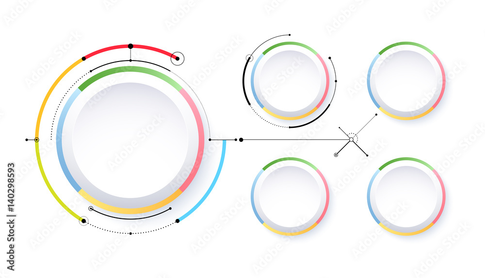 Digital diagram style. Diagram and flow chart of technology concept ...