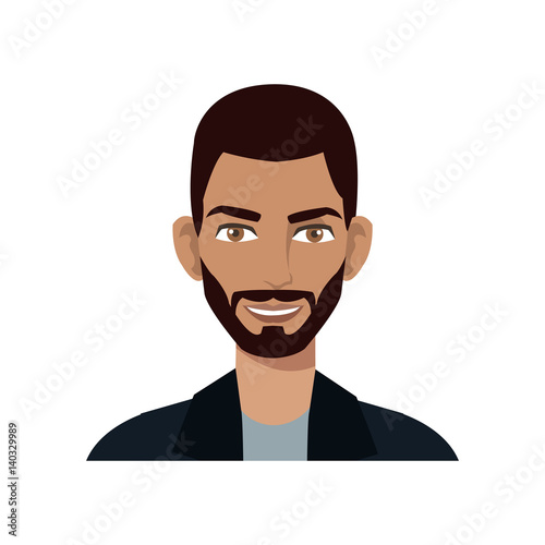 good looking man cartoon icon over white background. colorful design ...