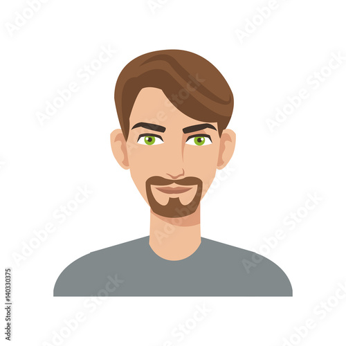 Vettoriale Stock Good Looking Man Cartoon Icon Over White Background Colorful Design Vector