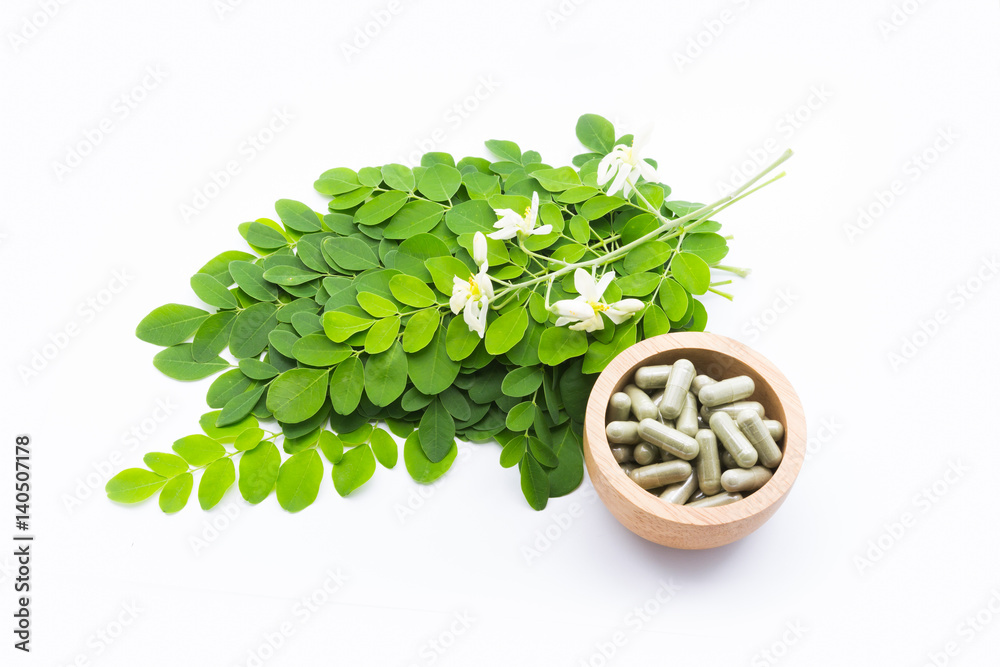 Leaves of the Bitter cucumber-chinese (Moringa oleifera Lam.) Processed ...