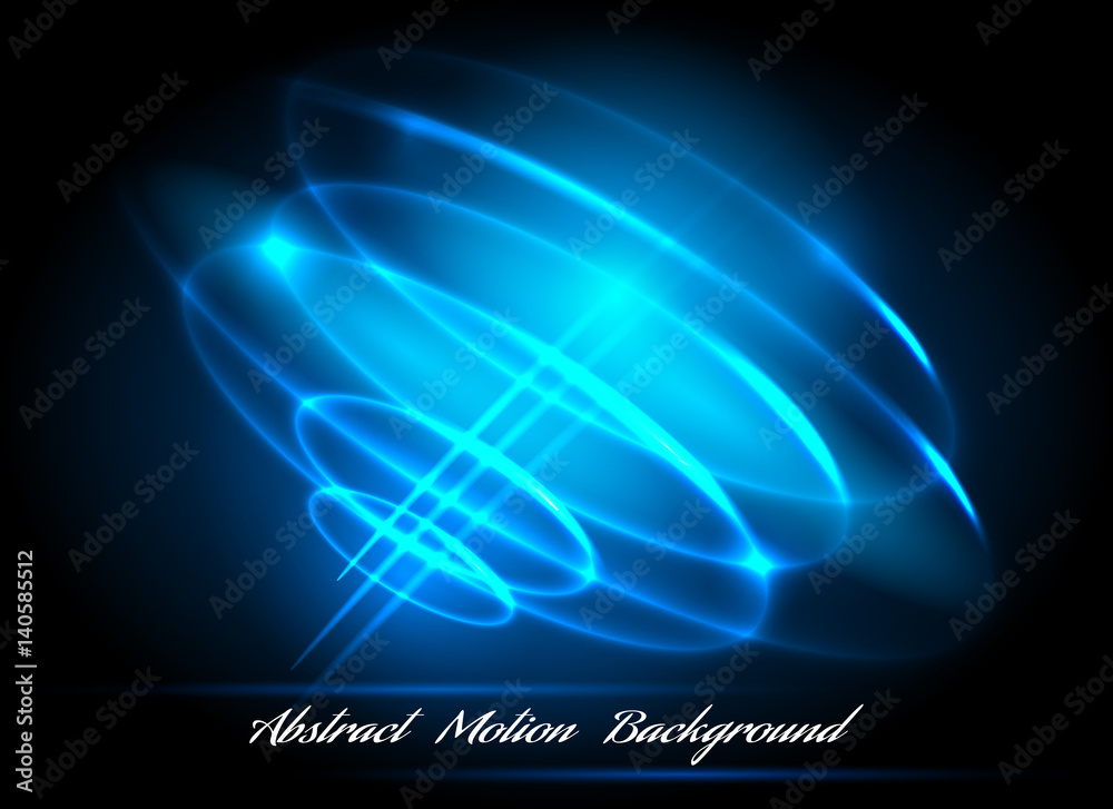 Glowing blue radial circles light whirl vector illustration. Whirlpool ...
