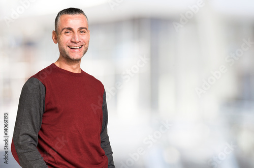 Man portrait. Large bright background Stock Photo | Adobe Stock