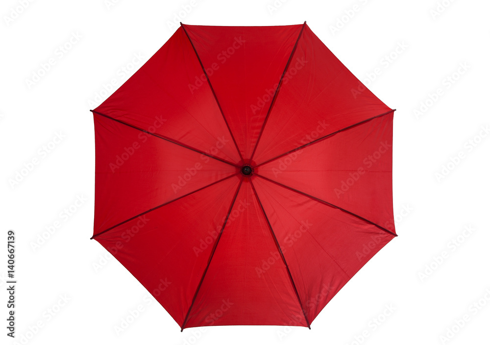 Red umbrella, top view Stock Photo | Adobe Stock
