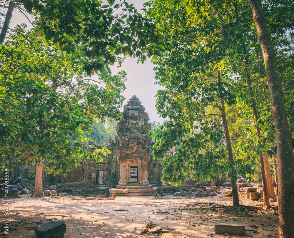 Ta Som Temple in Angkor Complex, Siem Reap, Cambodia. The temple ...