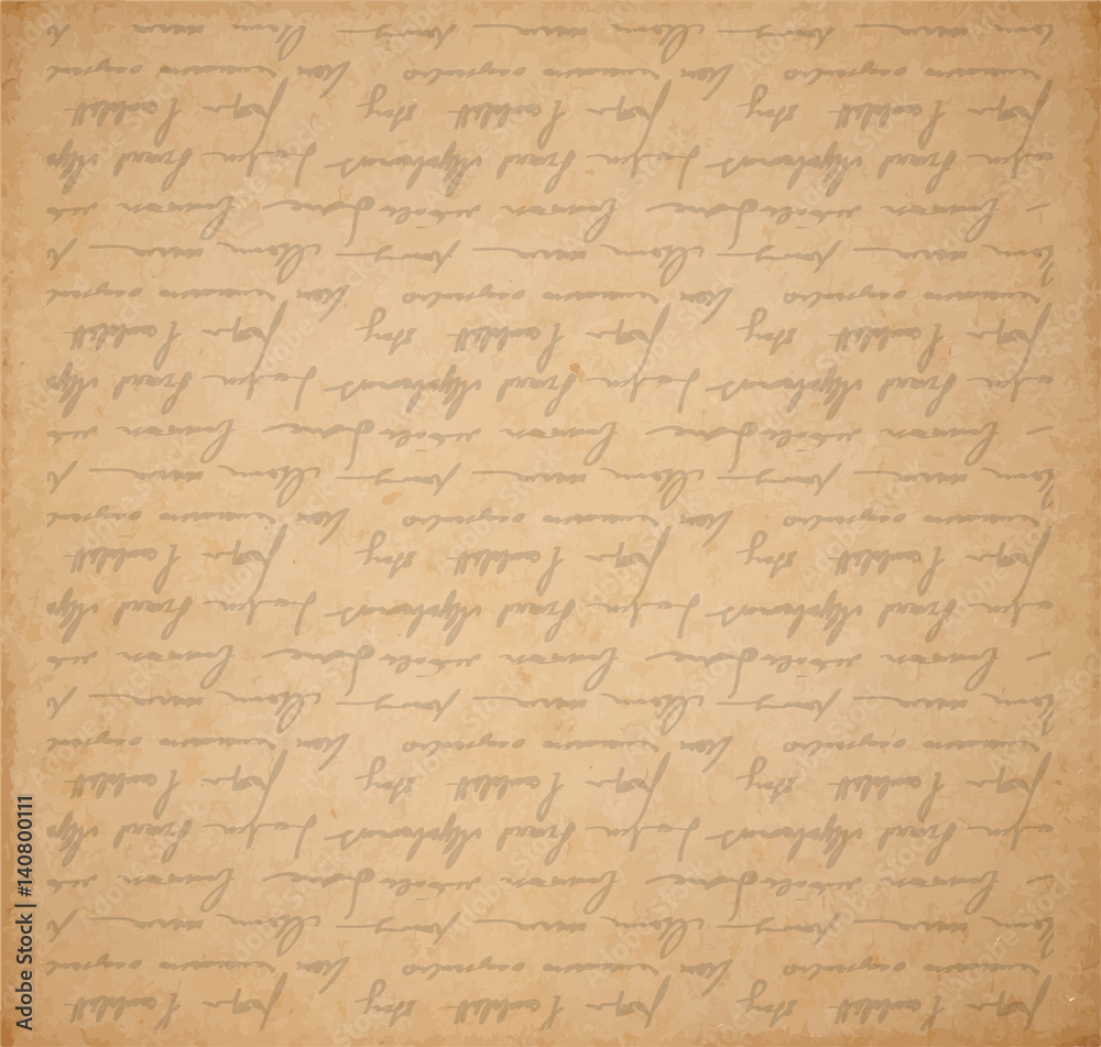 Vintage old paper texture with handwriting letter with poems background ...