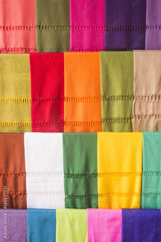 Mexican color rebozos Stock Photo | Adobe Stock