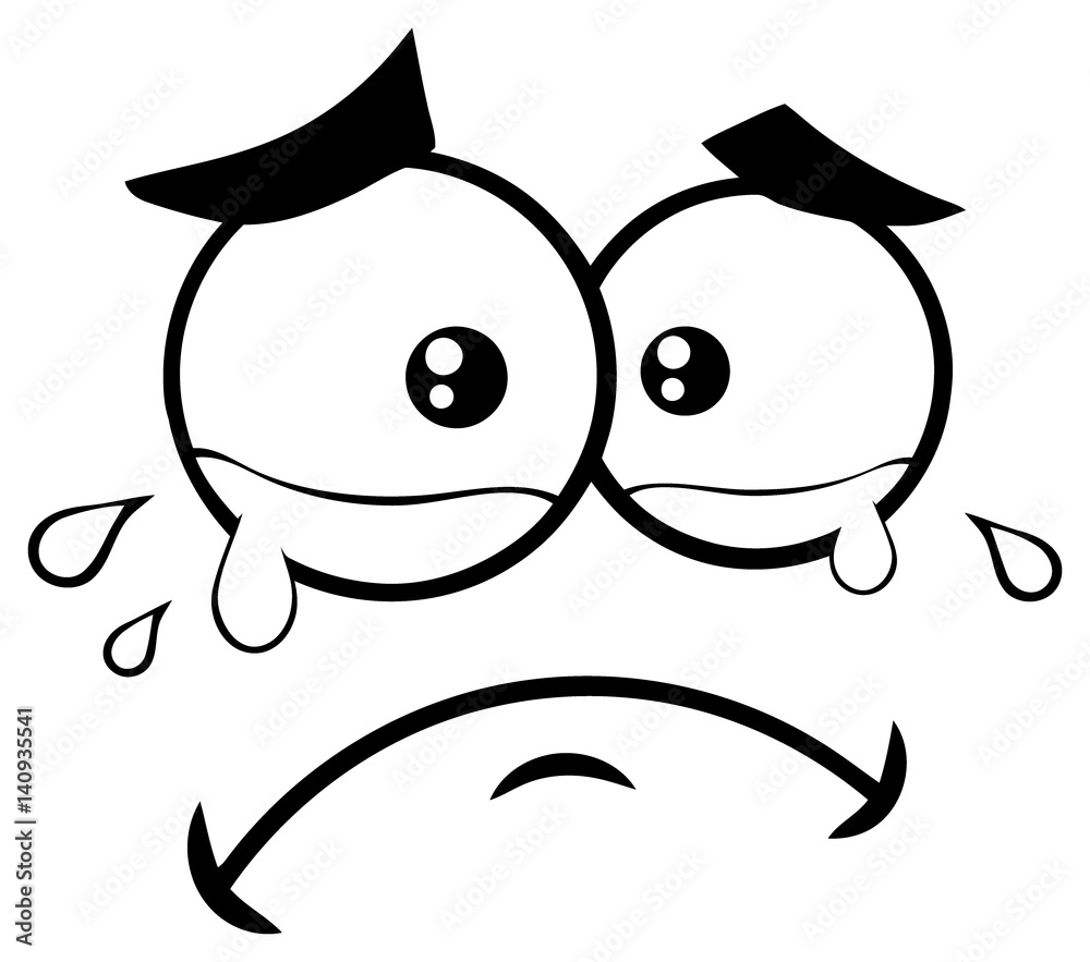 Crying Clipart Black And White