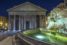 The Pantheon By Night Free Stock Photo - Public Domain Pictures
