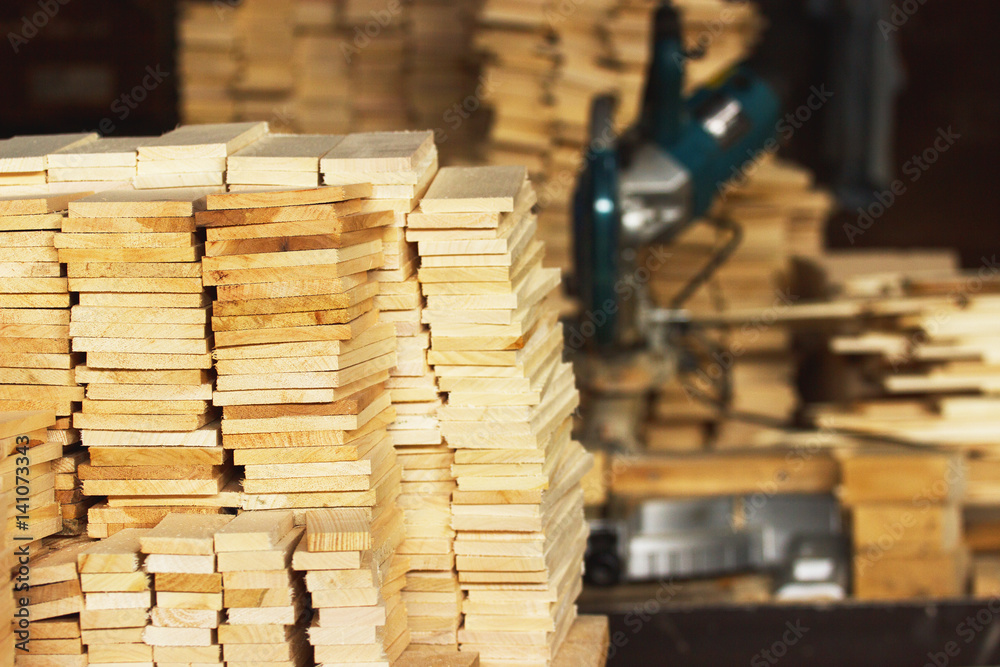 Wood timber construction material closeup for background and texture ...