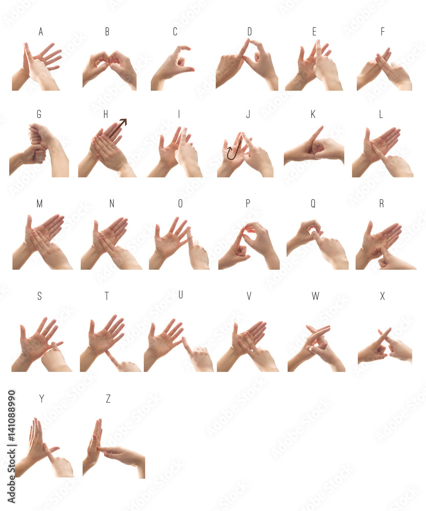 British Sign Language Alphabet Stock Photo | Adobe Stock