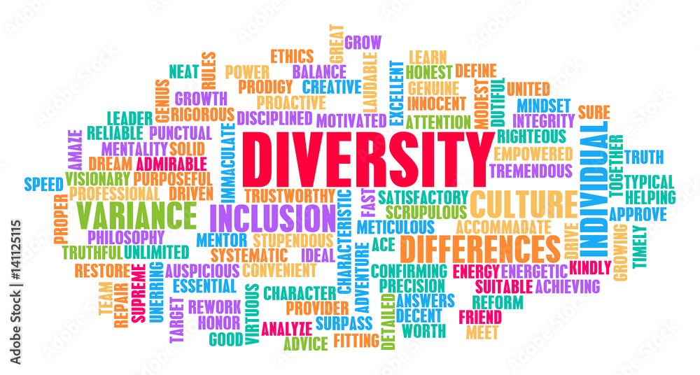 Diversity Word Cloud Concept Stock Illustration | Adobe Stock