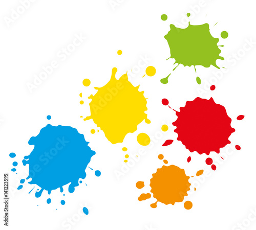 Farbklecks Stock Vector | Adobe Stock