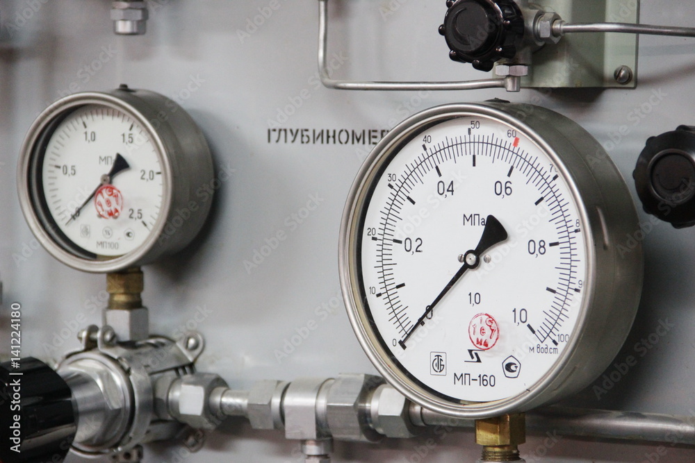 Scale of depth gauge measurements Stock Photo | Adobe Stock