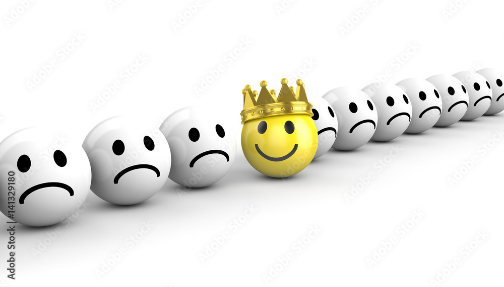Stock-Illustration „Smiley / Kunde ist König“ | Adobe Stock