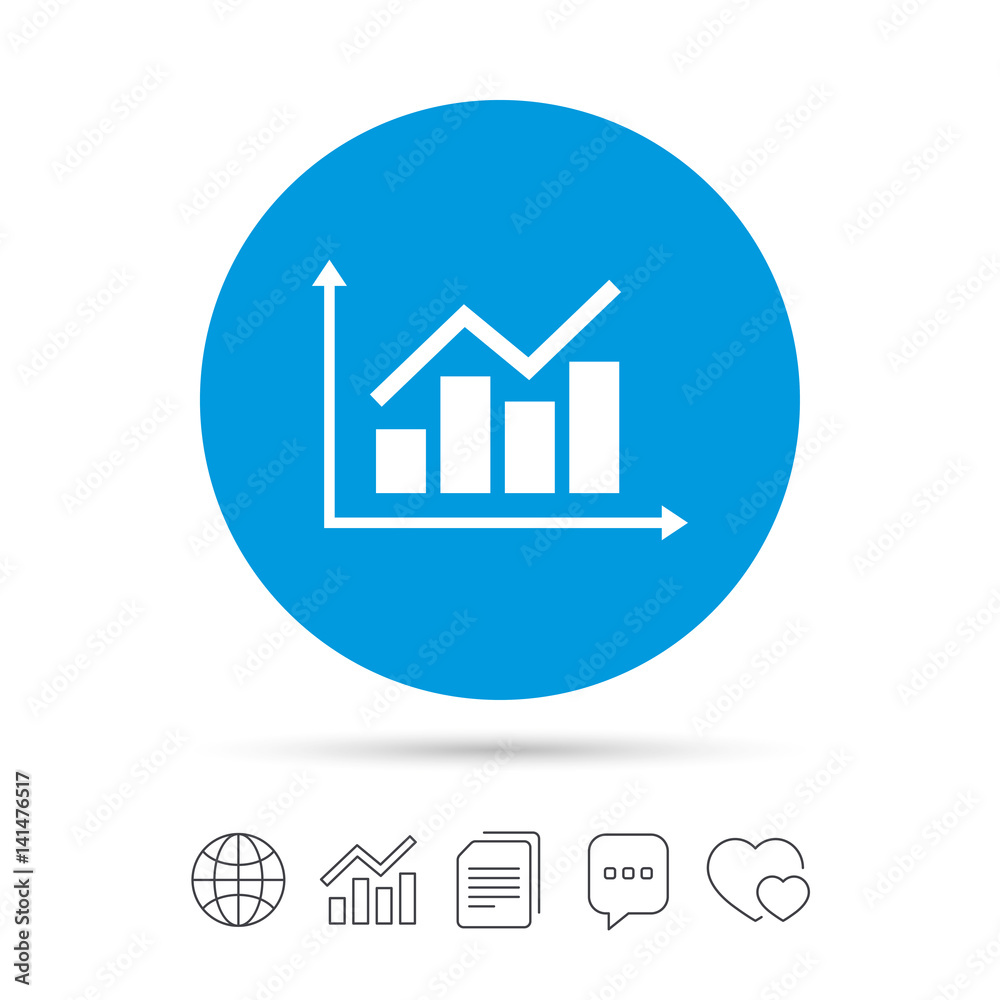 Graph chart sign icon. Diagram symbol. Stock Vector | Adobe Stock