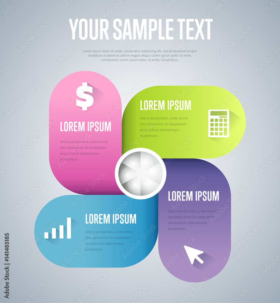 Vector de Stock Abstract infographics elements concept with different ...