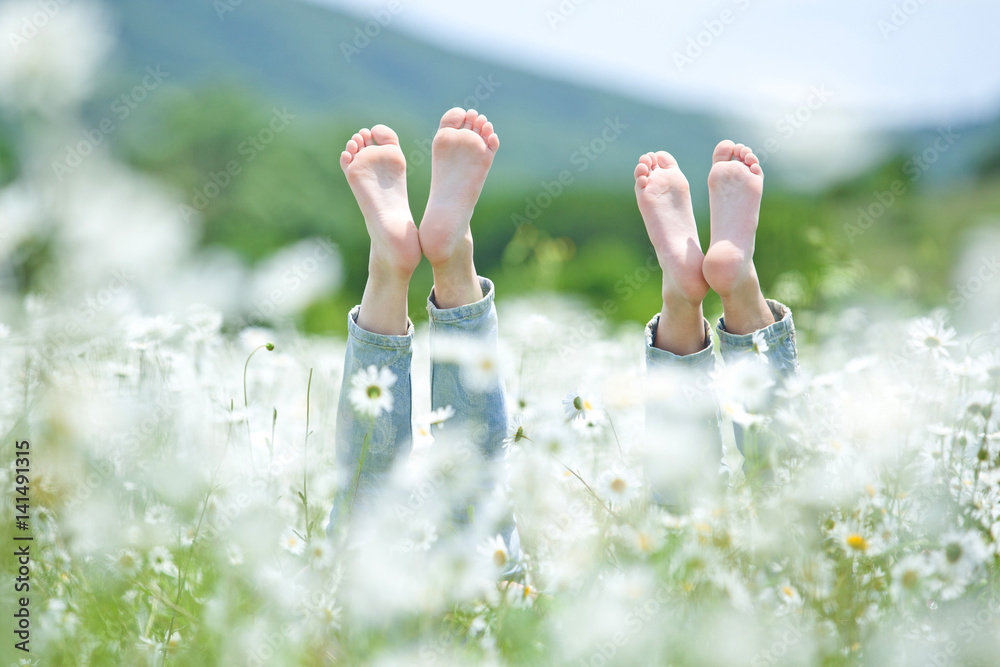 Feet on the nature Stock Photo | Adobe Stock