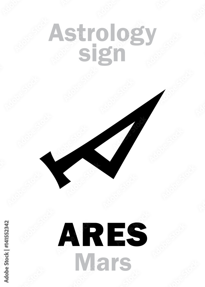 Astrology Alphabet: MARS (Ares), the planetary star (planet ...