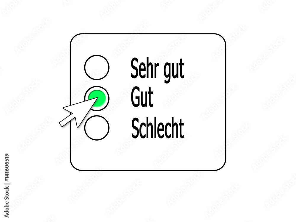 Sehr gut und Gut oder Schlecht Stock Illustration | Adobe Stock