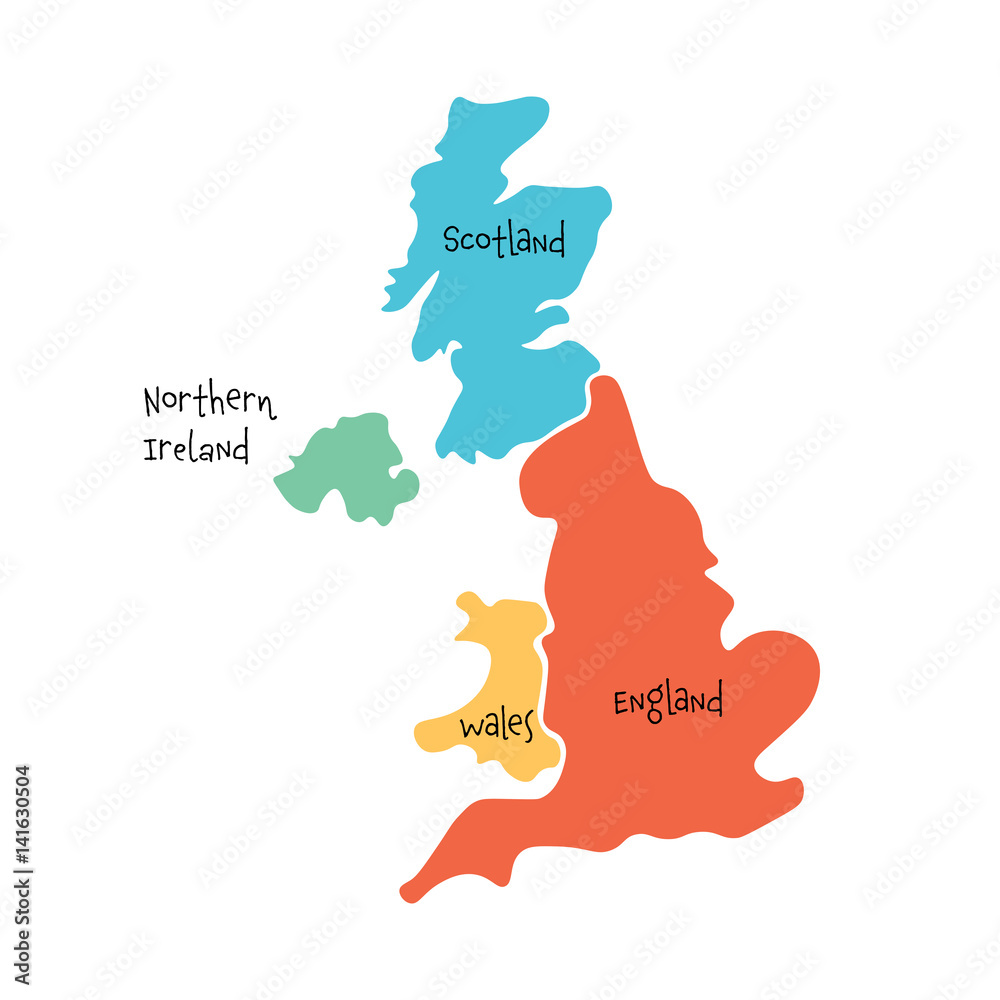 Vector de Stock United Kingdom, aka UK, of Great Britain and Northern ...