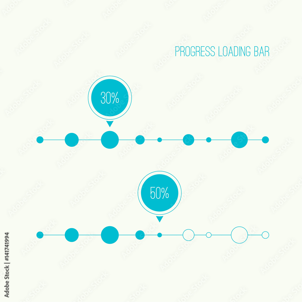 Set of vector downloaders. progress bar and loading icon. ui preloader web elements. Percent ...