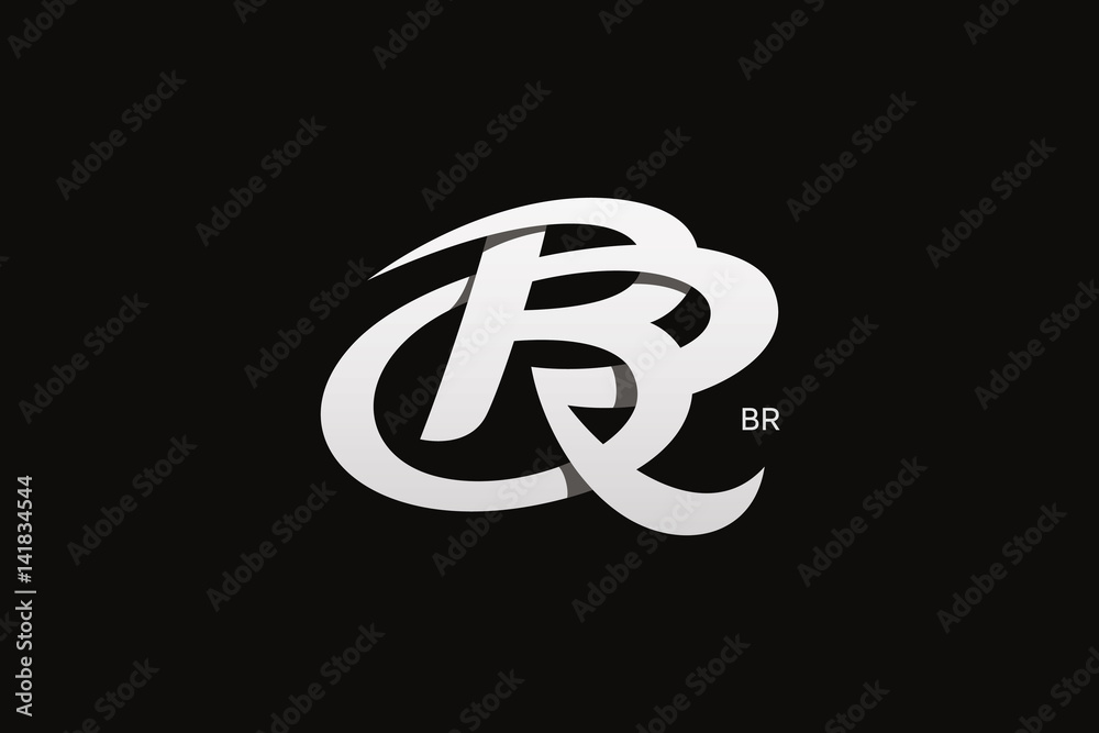 Letter B and R Monogram Logo Design Vector Stock Vector | Adobe Stock