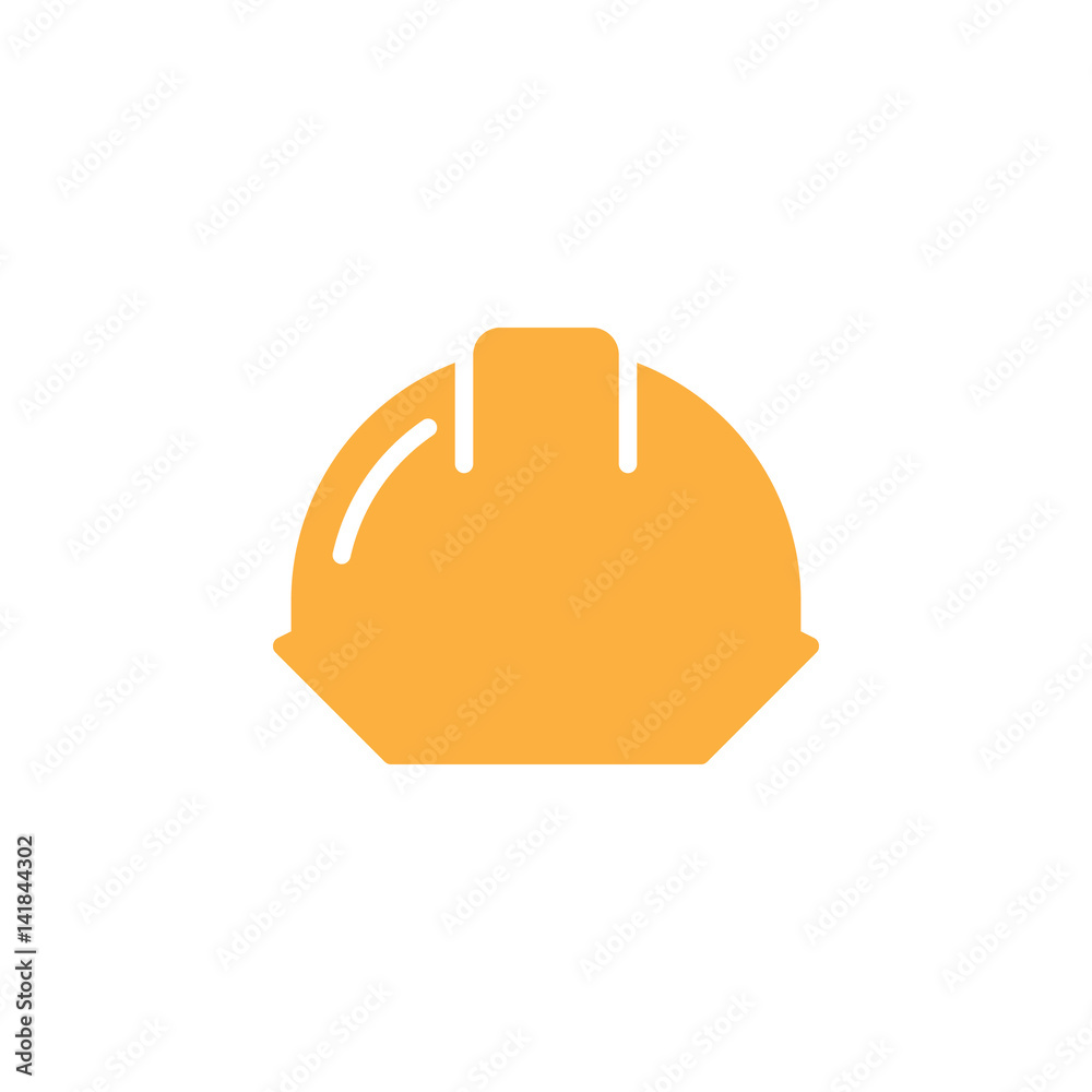 Safety helmet icon vector, filled flat sign, solid colorful pictogram ...