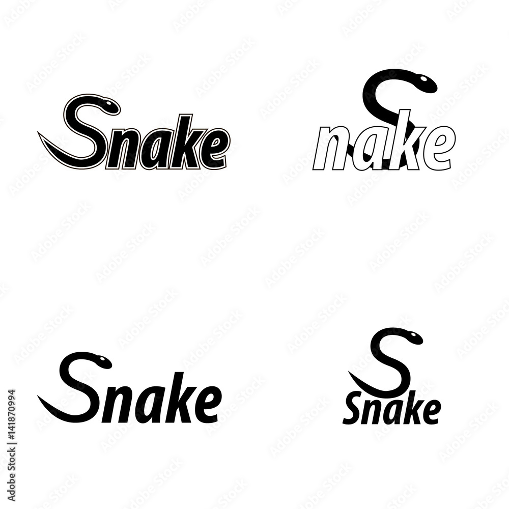 Set of logos with a snake Stock Vector | Adobe Stock