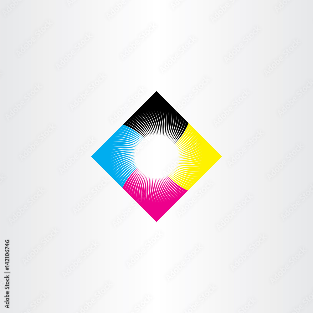 print logo icon cmyk symbol Stock Vector | Adobe Stock