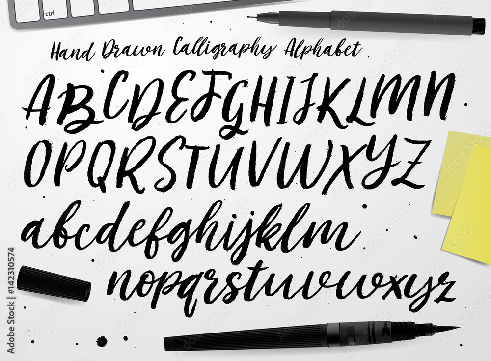 Vector Alphabet. Exclusive Custom Letters. Lettering and Custom ...