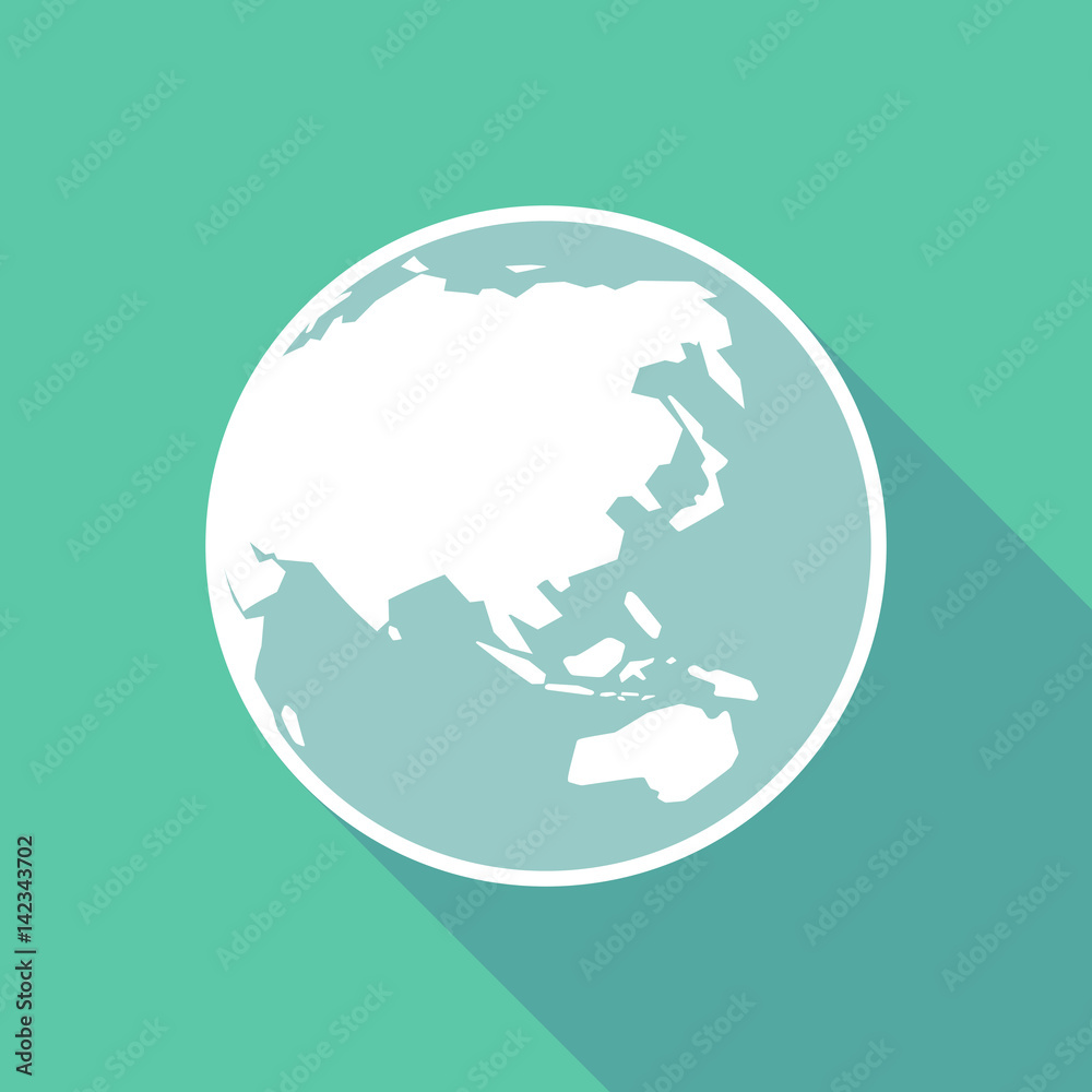 Illustration of an Asia Pacific world globe map Stock Vector | Adobe Stock