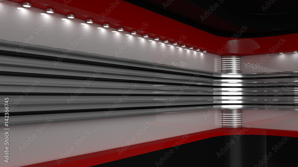 Tv Studio. Backdrop for TV shows .TV on wall. News studio. The perfect ...