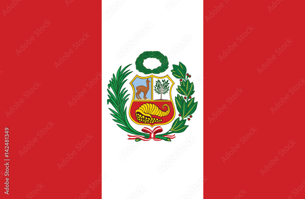Vector of amazing Peruvian flag. Stock Vector | Adobe Stock